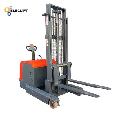Pneumatic Tire Warehouse Forklift Trucks Electric Reach Stacker For ...