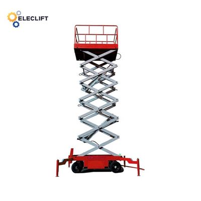 ISO Motorised Mobile Scissor Lift With Pneumatic/Solid Wheels