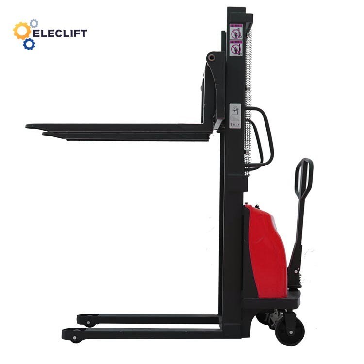 Load Capacity Semi Electric Pallet Stacker With 1600mm Maximum Lift ...